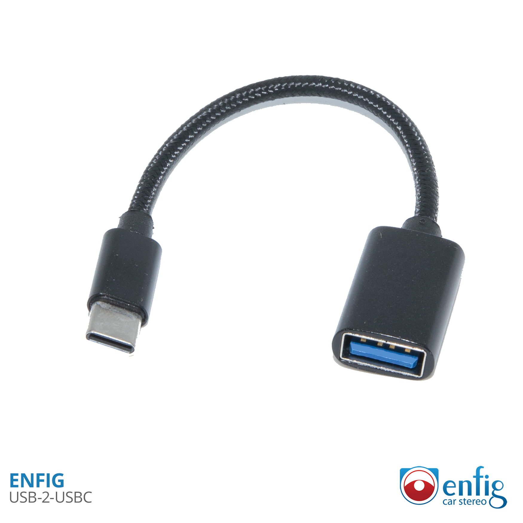 Enfig USB-2-USBC Female USB-A to Make USB-C adapter - Enfig Car Stereo